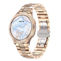 China Support OEM & ODM | Luxury Diamond Ladies Smart Watch with BT5.1 Bluetooth Call IP67 Waterproof and 1.32-inch IPS Display for sale