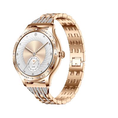 China Support OEM & ODM | Diamond Inlaid Ladies Smart Watch with IP67 Waterproof BT5.1 Bluetooth Calls and 1.27-inch IPS Round Screen for sale