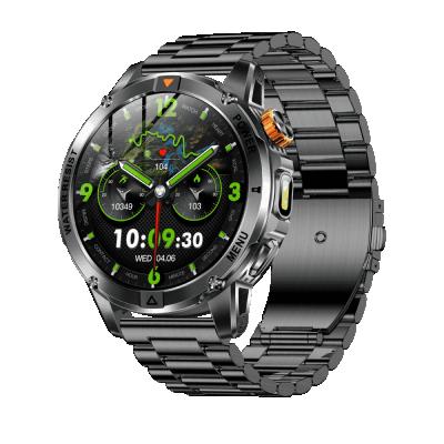 China Support OEM & ODM | Men's Rugged Outdoor Tactical Smart Watch with 1000mAh High Capacity Battery, IP68 Deep Waterproof, and BT5.2 Bluetooth Calling for sale