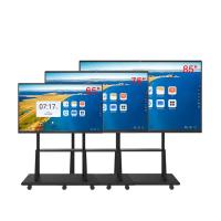 China 65 Inch Interactive Flat Panel 4K Touch Screen Whiteboard 20 Point Touch 8ms Response for sale