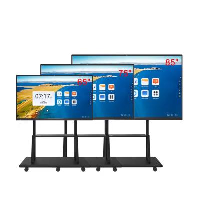 China 65 Inch Interactive Flat Panel 4K Touch Screen Whiteboard 20 Point Touch 8ms Response for sale