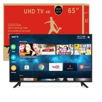 China 65 Inch QLED 4K Google Android Smart TV 3840x2160 Frameless Dolby Digital Plus for sale