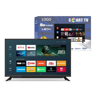 China OEM 4K Android Smart TV 55 Inch Flat LED TV ISDB-T Tuner HDR10+ Dolby Vision for sale