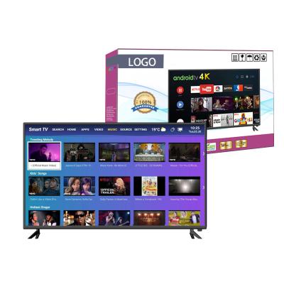 China 55 Inch 4K Smart TV Frameless Android LED TV 3840x2160 UHD HDR10+ Dolby Vision for sale