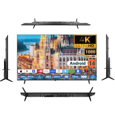 China Frameless LED Smart TV 32 to 75 Inch 4K UHD Android Television 3840x2160 for sale