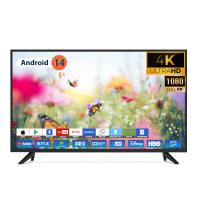 China 55 Inch 4K Ultra HD Smart TV Curved LED Android 9.0 60Hz 4000:1 Contrast for sale