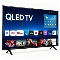China 32 65Inch QLED 4K UHD Smart TV with Quantum Dot Color Technology for sale
