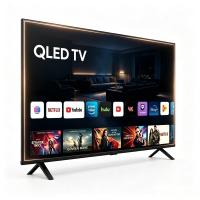 China 32 65Inch Digital QLED TV – Supports DVB-T2 HDMI VGA USB Inputs for sale