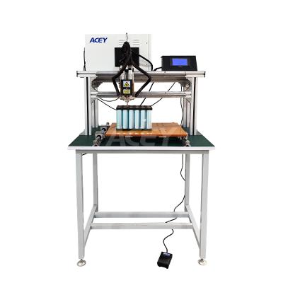 China 8000A Transistor Gantry Manual Lithium Battery Pack Spot Welding Machine With Guide Rail for sale