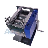 China 18650 Manual Horizontal Rolling Roller Press Battery Electrode Calendering Machine for sale