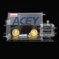 China OEM Small Size Dustproof Acrylic Vacuum Glove Box For Battery Research for sale