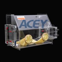 China OEM Small Size Dustproof Acrylic Vacuum Glove Box For Battery Research for sale