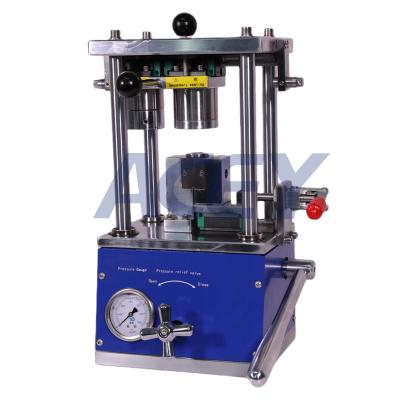 China Manual Hydraulic Cylindrical Battery Sealing Machine For Lab for sale