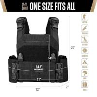 China Black Tactical Bulletproof Vest Anti Cut Fabric PVC Bulletproof Body Armor for sale