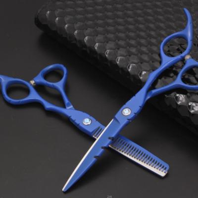 China 32413 Hair Cutting Scissors Blue Black Coating Hairdressing Scissors Good, Red Hairdressing Scissors, White Hair Shear for sale