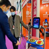 China Service Robotics that voice interaction and autonomous walking and accurate navigation for Restaurant and hotel delivery robot for sale