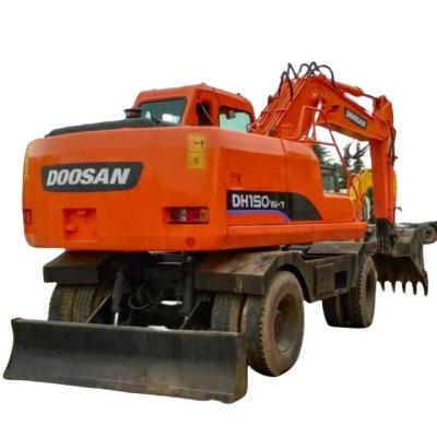 China Doosan DH150W-7 Excavator from Japan Low Working Hours and Liyuan Hydraulic Cylinder for sale