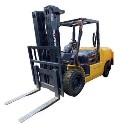 China Almost 5Ton KOMATSU FD50 FD35 FD40 FD45 EPA Engine Hydraulic Forklift with 46KW Power for sale