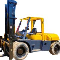 China Good Condition TCM 100 10 Ton Used Forklift with Original Paint and EPA Engine in Yellow for sale