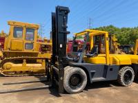 China Good Condition TCM 100 10 Ton Used Forklift with Original Paint and EPA Engine in Yellow for sale