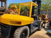 China Good Condition TCM 100 10 Ton Used Forklift with Original Paint and EPA Engine in Yellow for sale