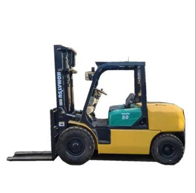 China Max. Lifting Load 5TON Used Diesel Engine Hydraulic Pallet Lifting Forklift Komatsu FD50 for sale