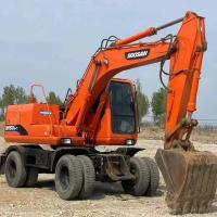 China Used DOOSAN DX140W-7 Wheel Excavator with Original Paint and Cummins Engine 112kW for sale