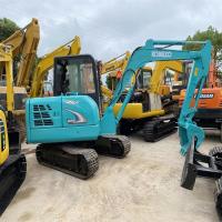 China 30kw Original Paint Kobelco SK60 Hydraulic Crawler Excavator 6Ton Mini Digger with Blade for sale