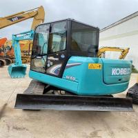 China 30kw Original Paint Kobelco SK60 Hydraulic Crawler Excavator 6Ton Mini Digger with Blade for sale