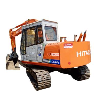 China Quancai Engine HITACHI EX60 Excavator 6 Ton Crawler Digger with 0.32m3 Bucket Capacity for sale