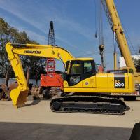 China 20ton digger in Shanghai yard Komatsu pc200 excavator used with 105KW hydraulic pump for sale
