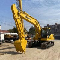 China 20ton digger in Shanghai yard Komatsu pc200 excavator used with 105KW hydraulic pump for sale