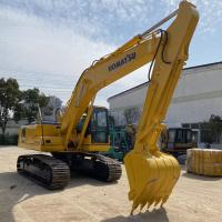 China 20ton digger in Shanghai yard Komatsu pc200 excavator used with 105KW hydraulic pump for sale