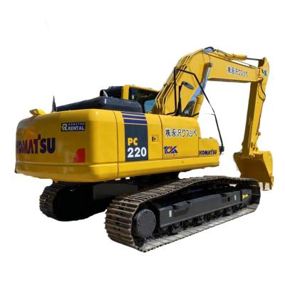 China Hydraulic Crawler Digger Yellow Komatsu PC220 Excavator with Low Fuel Consumption for sale