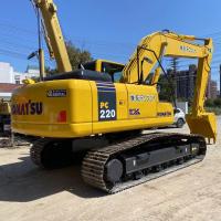 China Hydraulic Crawler Digger Yellow Komatsu PC220 Excavator with Low Fuel Consumption for sale