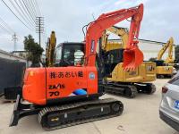 China 7T Mini Digger Hitachi zx70 Crawler Mini Excavator with EPA Engine Used Original Japan for sale