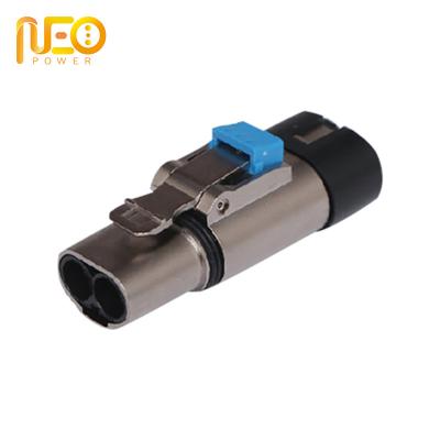 China Charging Plug Socket EV Battery Connector Metal 2Pin 2.5mm2 Straight for sale