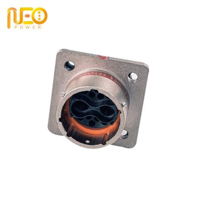 China 5000 Times 8 Pin Hybrid Socket Waterproof Motor Connector IP67 Touch Proof 8AWG for sale