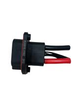 China FLV2+8 High-Temp Hybrid Connector 80A 600VAC Black ABS Housing for Industrial Vehicles for sale
