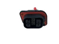 China FLV2+8 High-Temp Hybrid Connector 80A 600VAC Black ABS Housing for Industrial Vehicles for sale