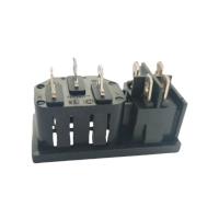 China 15A 250V Panel Mount IEC C14 Inlet Socket with Boat Shape Rocker Switch for sale