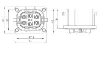 China Neopower 6-Pin High Voltage 1000V 35A Automotive Power and Signal Connector with 360° Shielding for sale