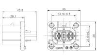 China Neopower High-Performance 2 Pin 1000V 40A Electrical Connector with HVIL, Poka-Yoke, and 360° Shielding for sale