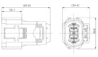 China Neopower High-Performance 2 Pin 1000V 40A Electrical Connector with HVIL, Poka-Yoke, and 360° Shielding for sale