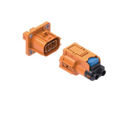China Neopower High-Performance 2 Pin 1000V 40A Electrical Connector with HVIL, Poka-Yoke, and 360° Shielding for sale