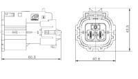 China Neopower 2 Pin High Voltage Electrical Connector 40A 1000V with HVIL, Poka-Yoke & 360° Shielding for sale