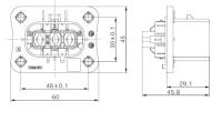 China Neopower High-Performance 3-Pin Electrical Connector for OBC & BDU, 1000V 40A, IP67 for sale