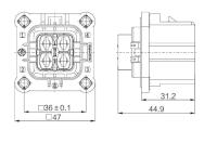 China Neopower 4 Pin High-Voltage Connector 40A 1000V for EV & Industrial Applications for sale