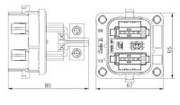 China Neopower High Current 300A 1000V Automotive 2 Pin Power Connector with HVIL for EV Battery & Motor Controllers for sale