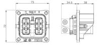 China Neopower 2 Pin High Voltage Hybrid Power Connector 400A 1000V with HVIL and 360° Shielding for sale